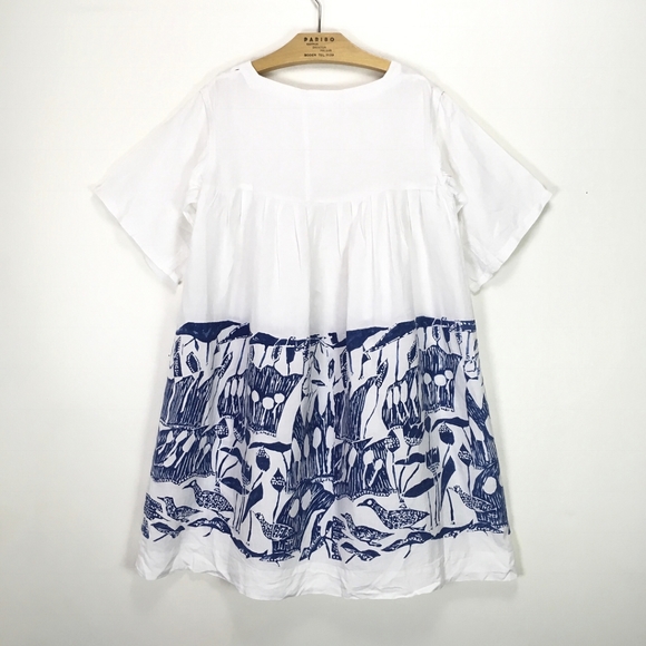 Vintage | Dresses | Vintage Linen Screen Print Sack Dress | Poshmark